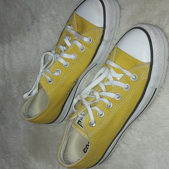 Converse | Shoes | Converse Platform Mustard Yellow Size 7 | Poshmark